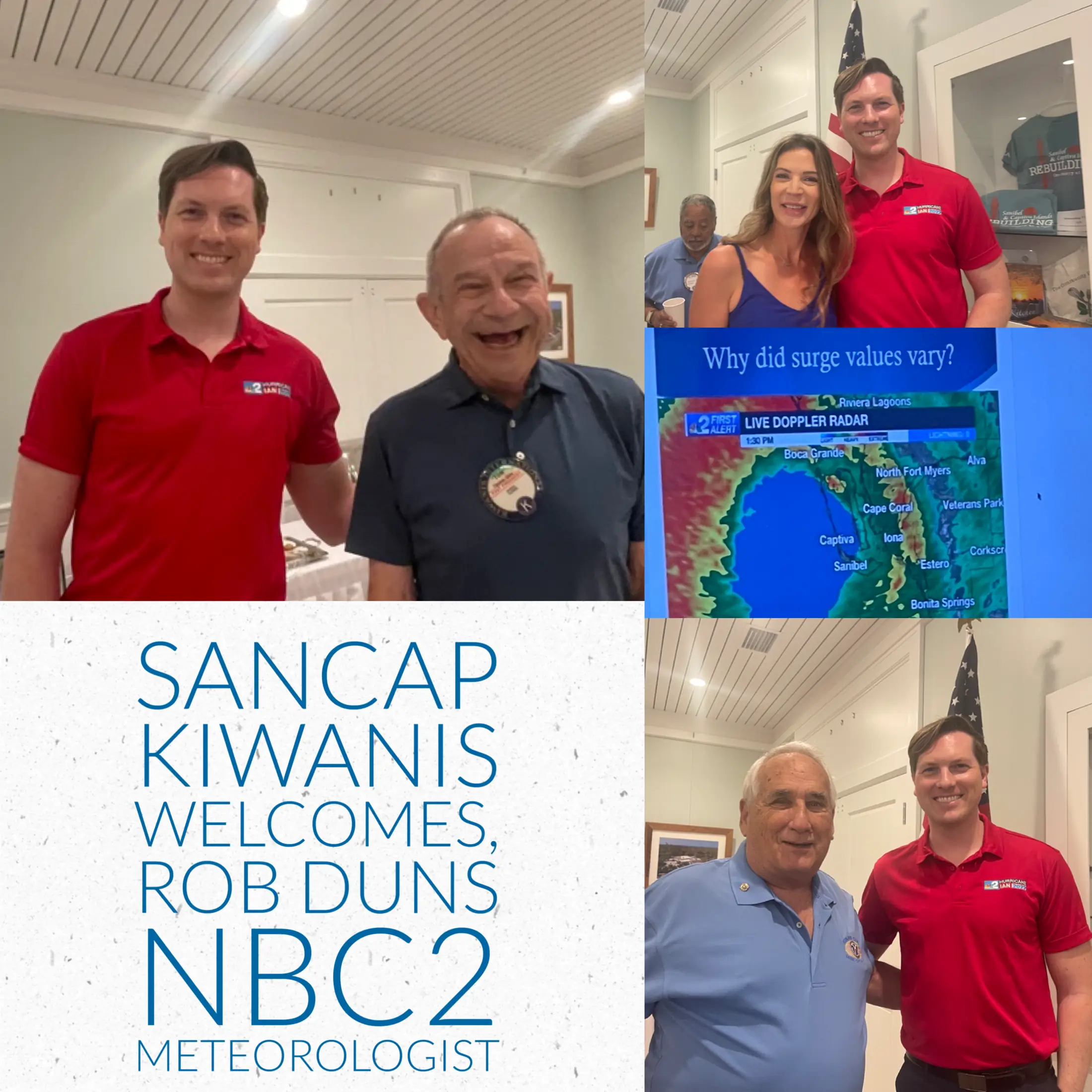 SanCap Kiwanis’s speaker this week was NBC 2 News Meteorologist Rob ...